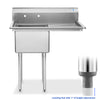 18 Inch NSF Stainless Steel Sink with Drainboard – Gridmann.com
