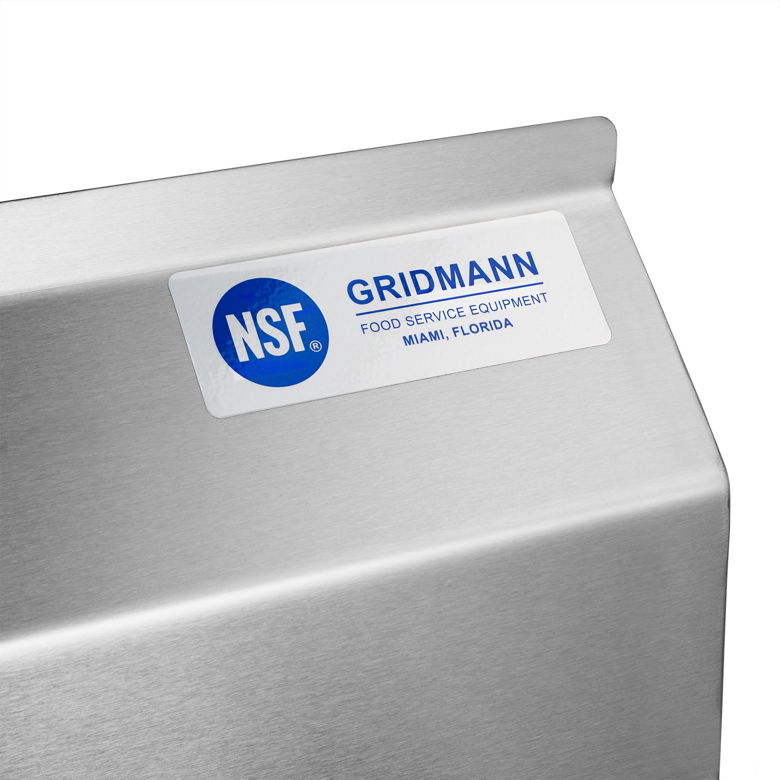 18 Inch NSF Stainless Steel Sink with Drainboard – Gridmann.com