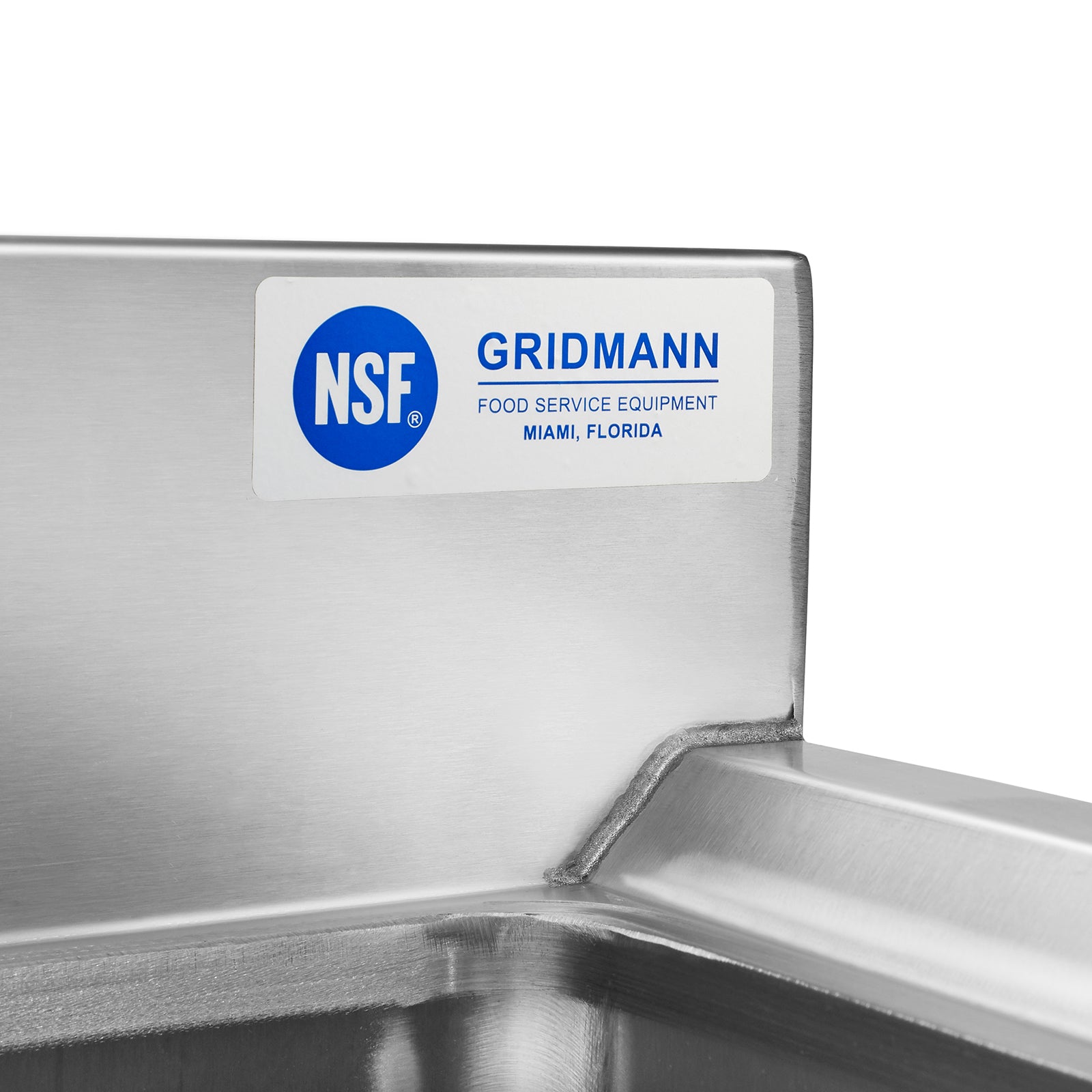 3 Compartment NSF Stainless Steel Bar Sink – Gridmann.com