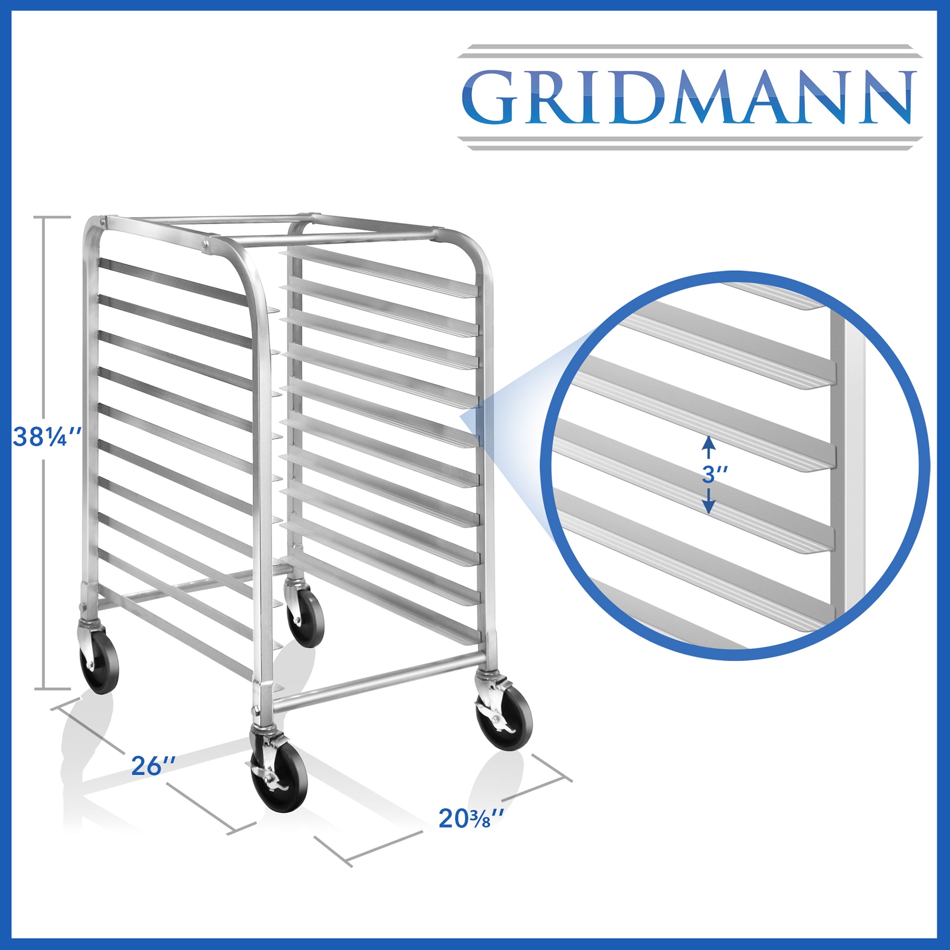 10 Sheet Commercial Kitchen Bakery Rack – Gridmann.com