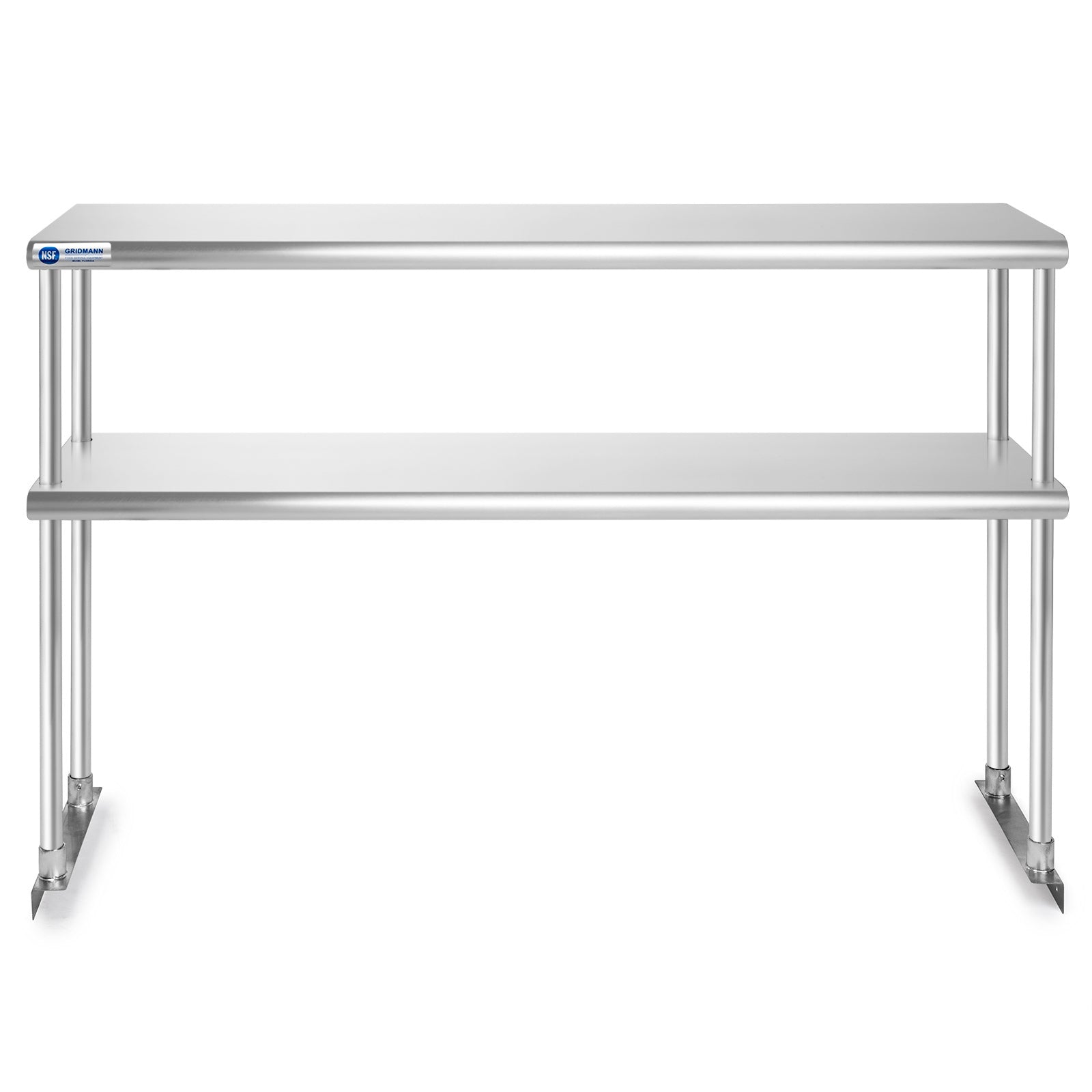 Stainless Steel Prep Tables w/ Double Overshelf, NSF Certified ...