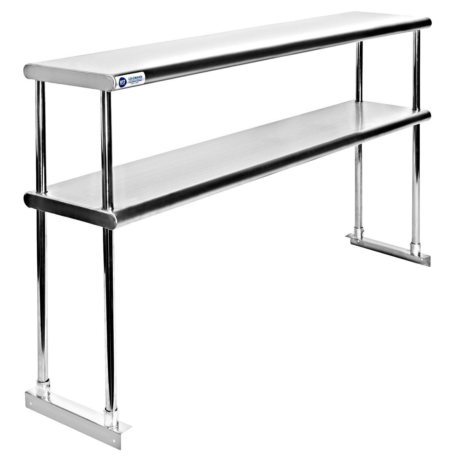 Stainless Steel Prep Tables w/ Double Overshelf, NSF Certified ...