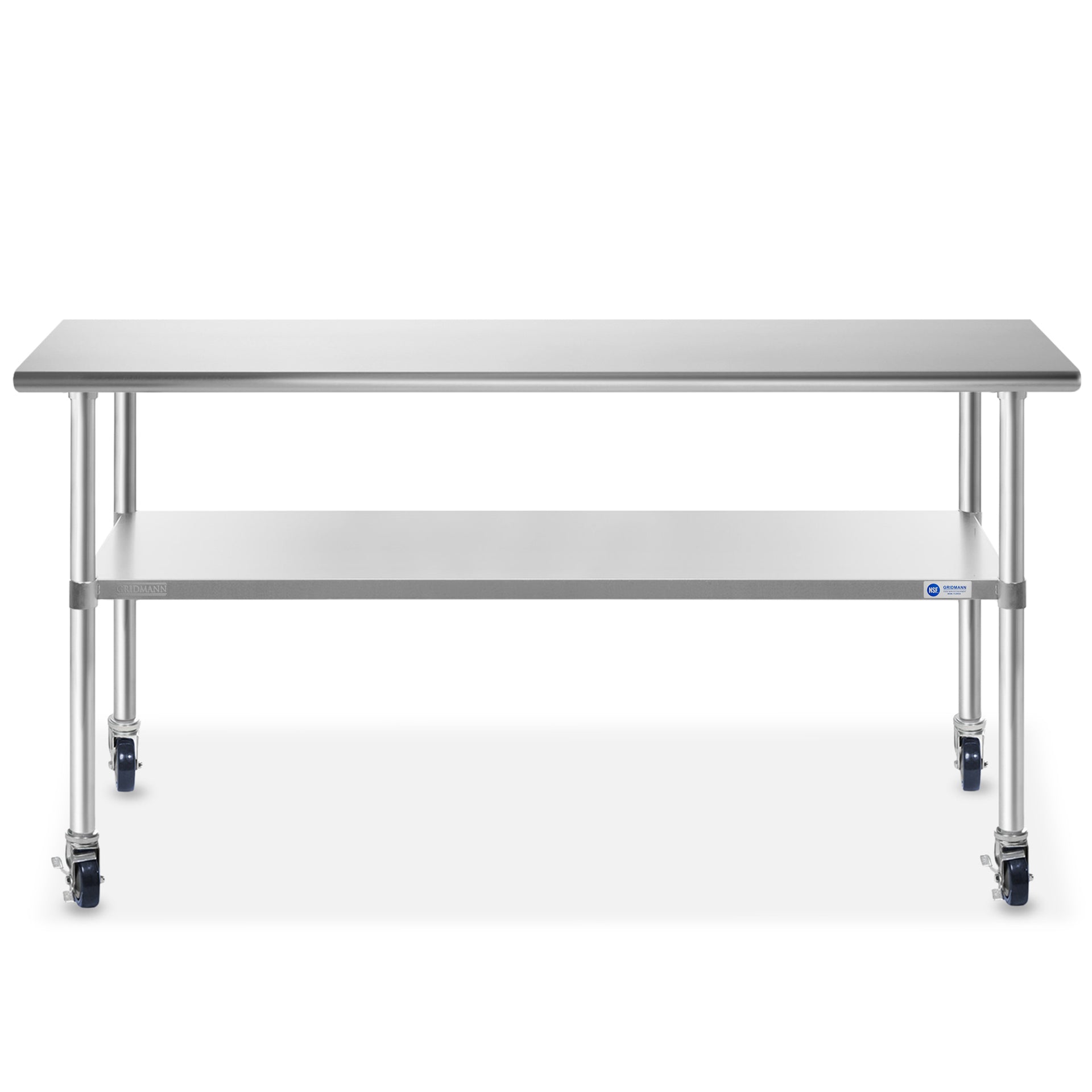 Stainless Steel Prep Tables w/ Undershelf & Casters, NSF Certified ...