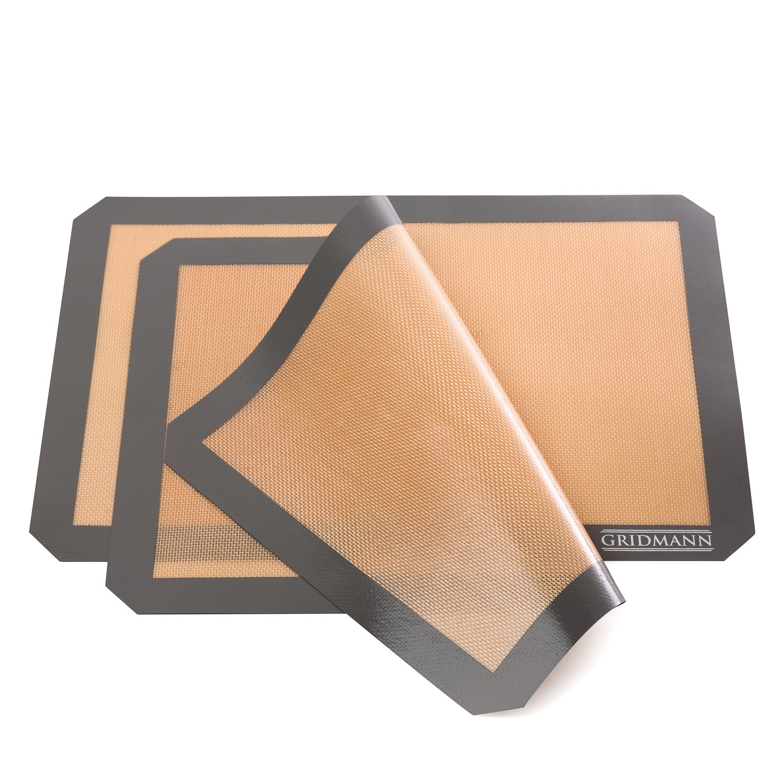 2-Pack, Silicone Non-Stick Baking Mat Half Sheet – Gridmann.com
