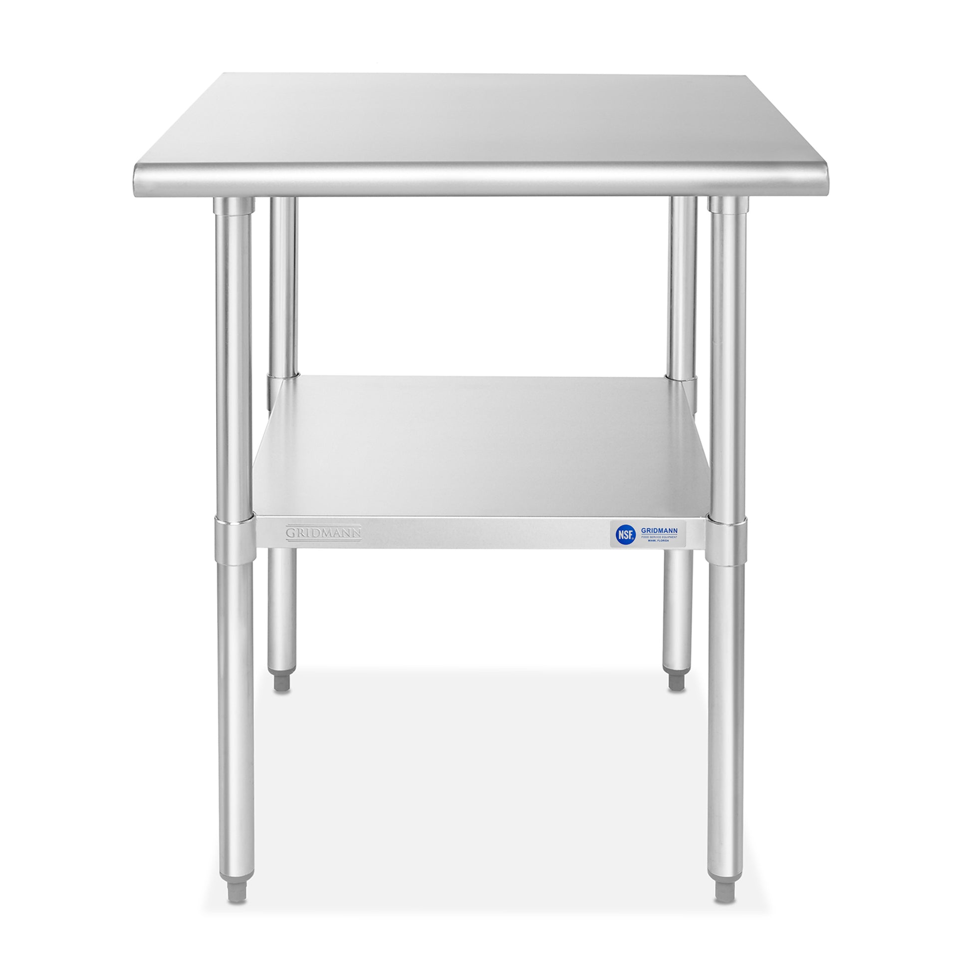 Stainless Steel Prep Tables w/ Undershelf, NSF Certified – Gridmann.com