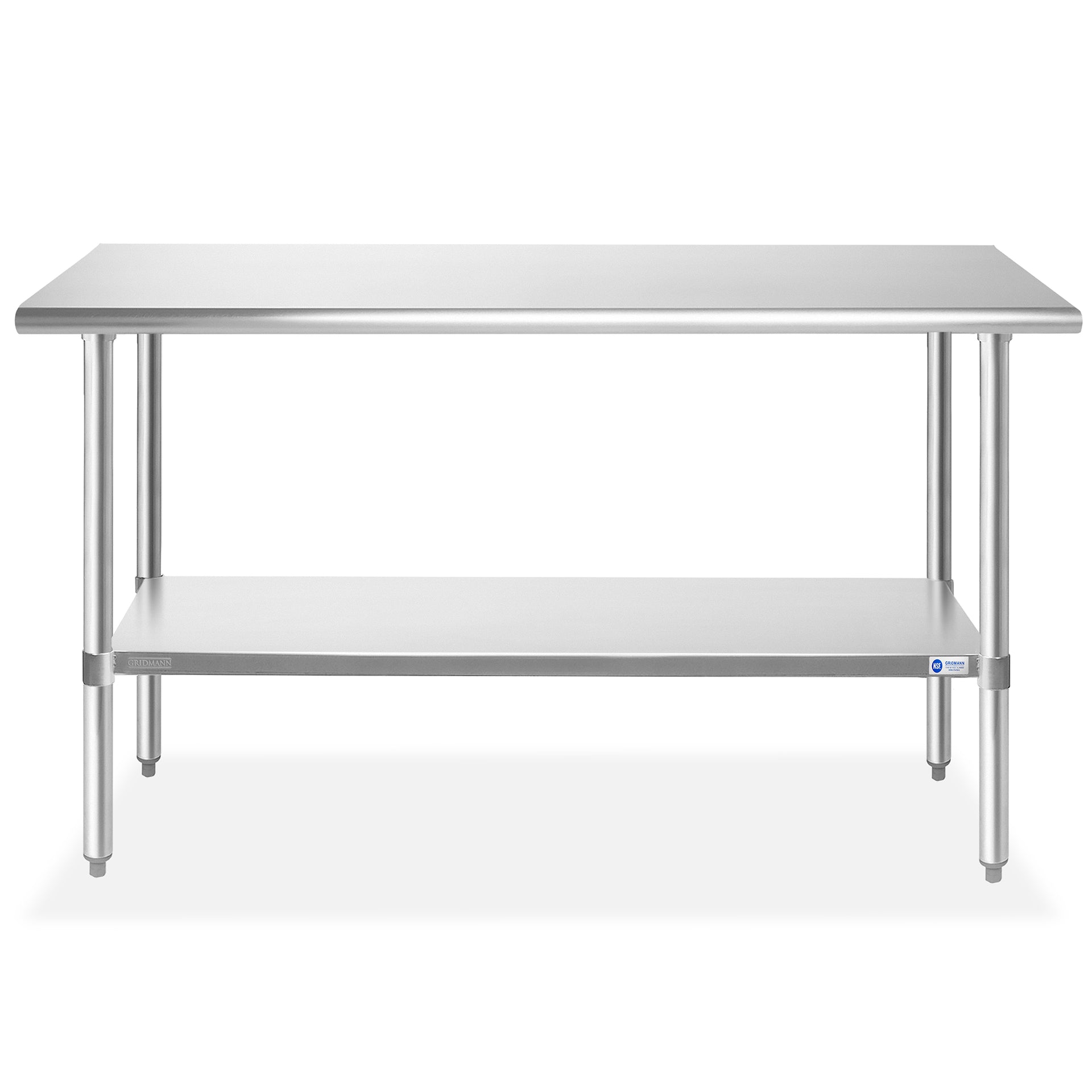 Stainless Steel Prep Tables w/ Undershelf, NSF Certified – Gridmann.com