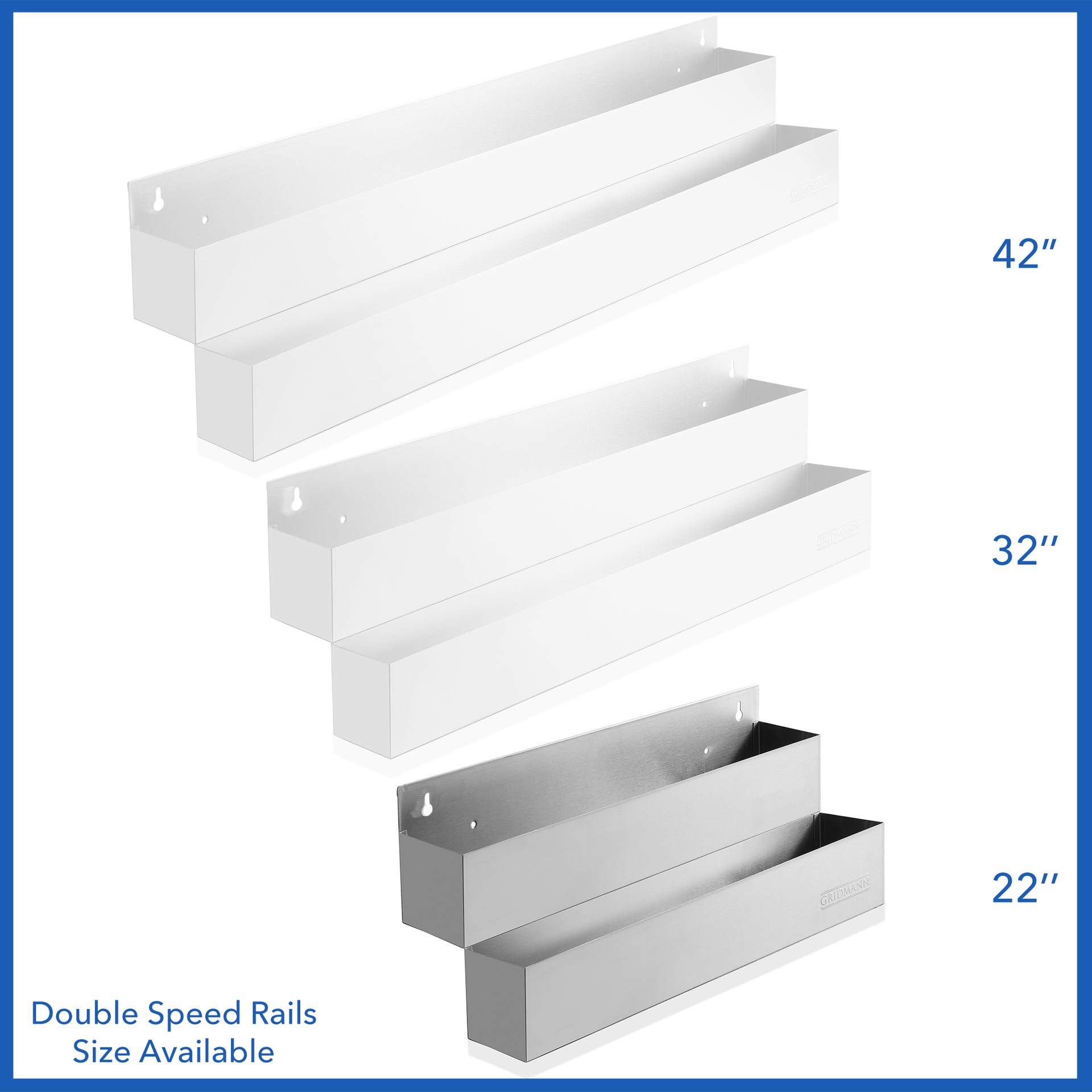 Double Tier Stainless Steel Speed Rails – Gridmann.com