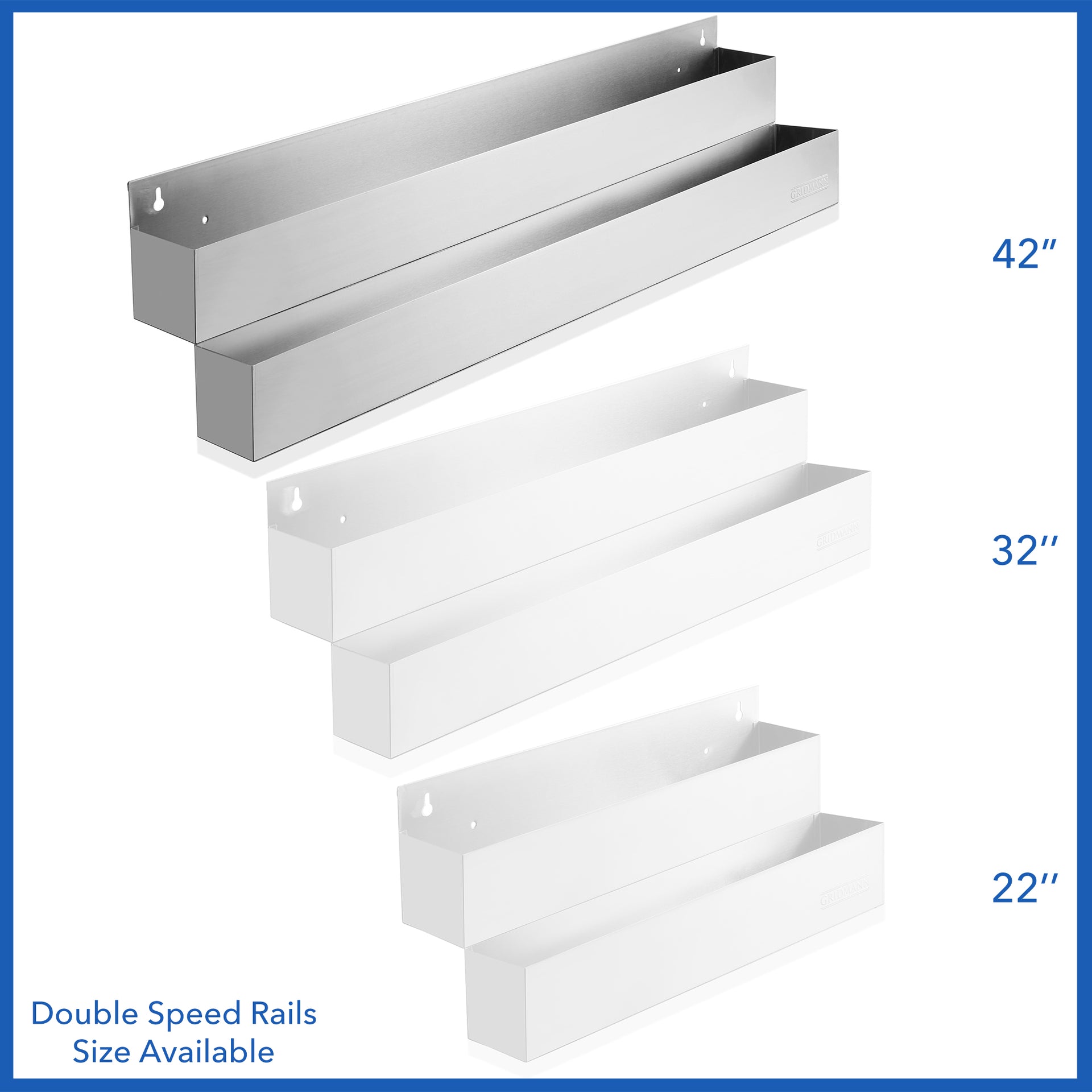 Double Tier Stainless Steel Speed Rails – Gridmann.com