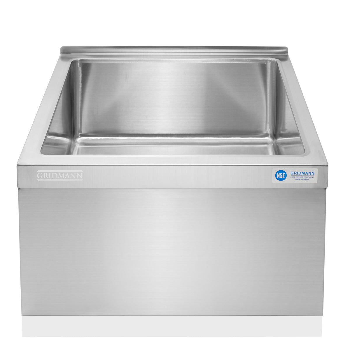 OPEN BOX - Commercial Stainless Floor Mop Sink with Backsplash - NSF ...