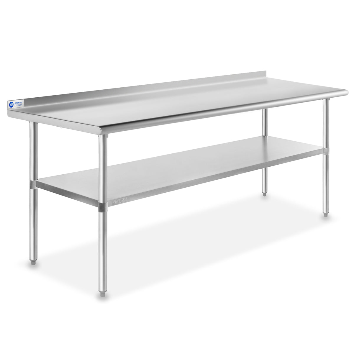 Stainless Steel Prep Tables w/ Backsplash & Undershelf, NSF Certified ...
