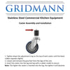 4 Inch Caster Wheel Set for Commercial Prep Tables – Gridmann.com